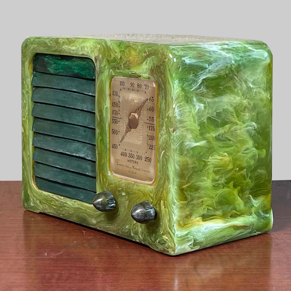 Emerson BM258 'Big Miracle' Catalin Radio- Onyx Green – Catalin Store- Catalin Radio Cosmetic ...